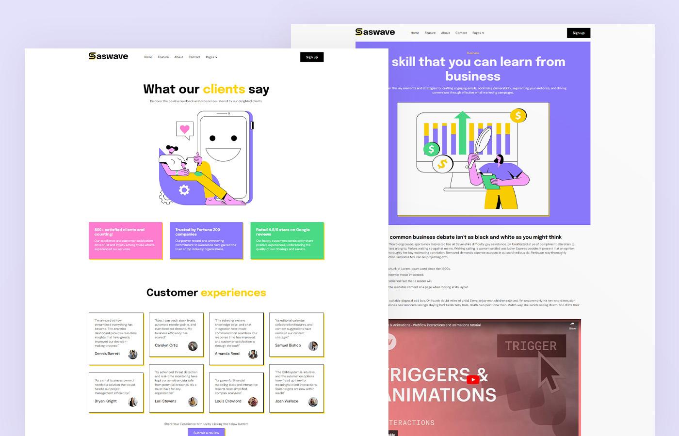 Saswave - SaaS HTML5 Responsive Website Template
