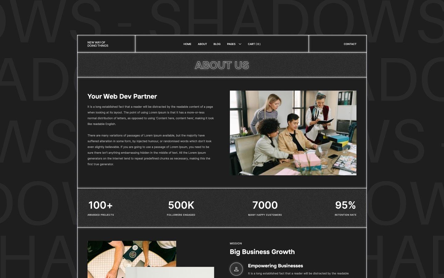 Shadows - Blog HTML5 Responsive Website Template