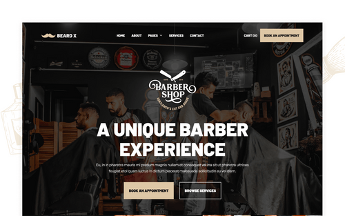Beard X - Barber HTML5 Responsive Website Template