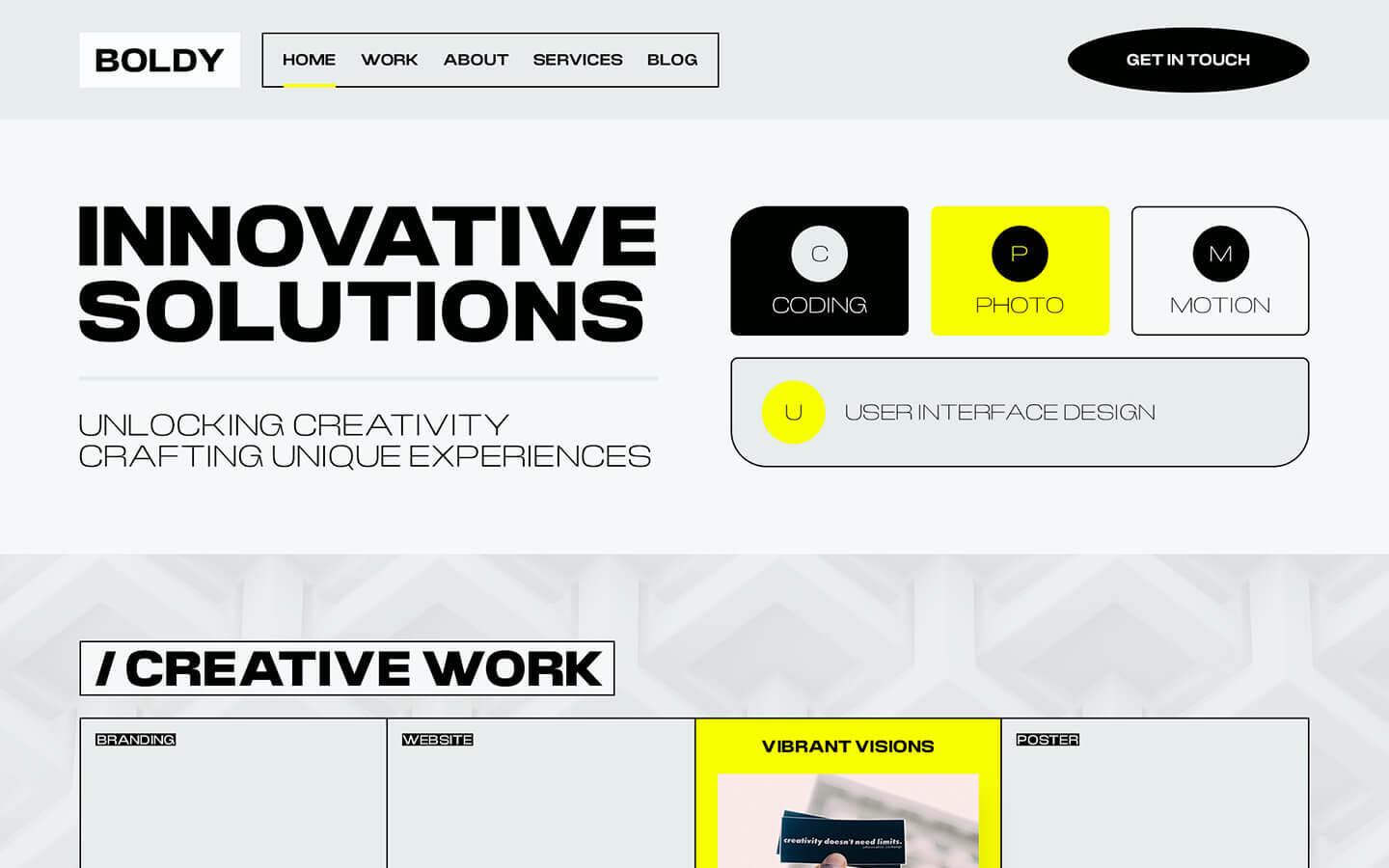 Boldy Template - Creative HTML5 Responsive Website Template