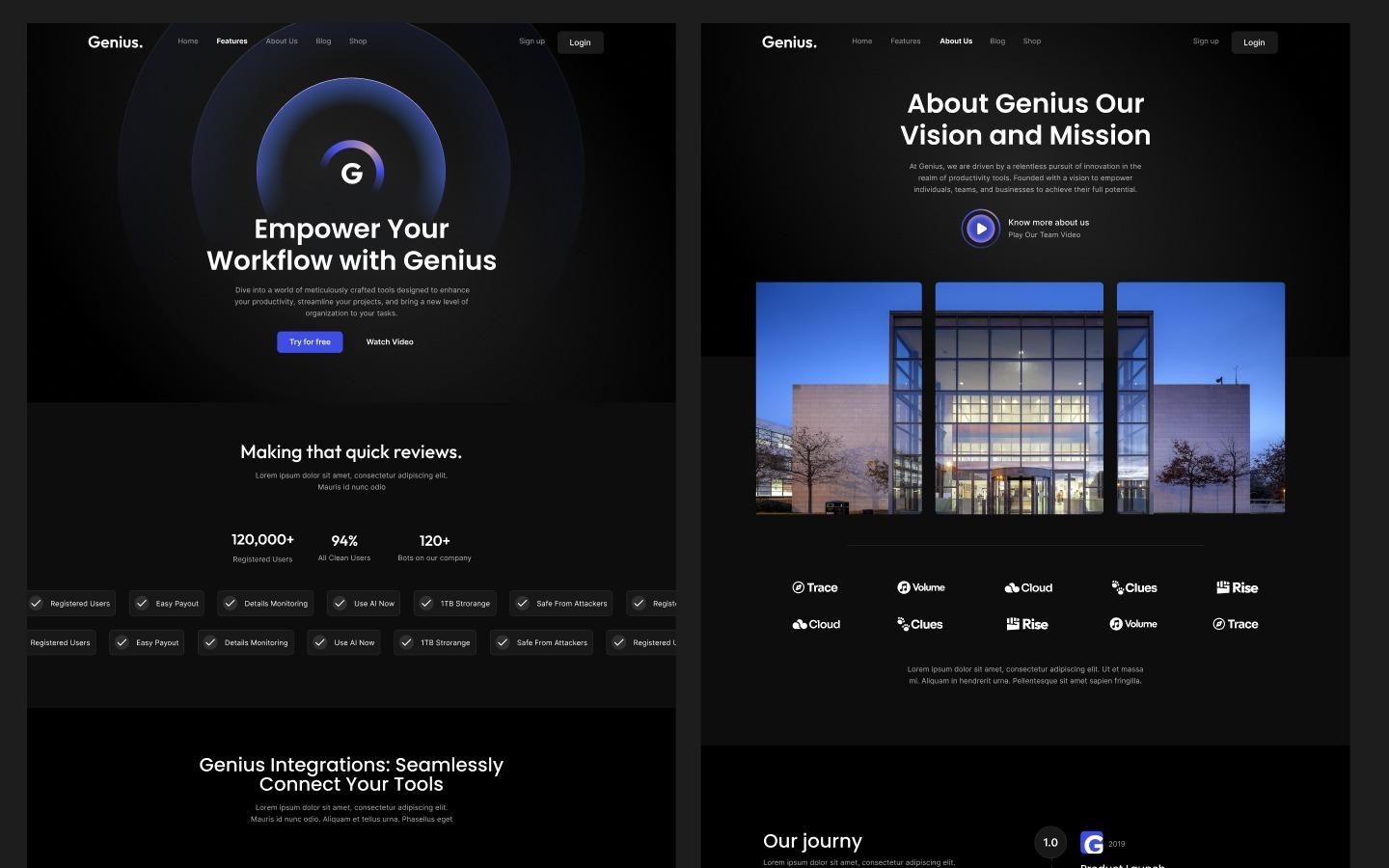 Genius - SaaS HTML5 Responsive Website Template