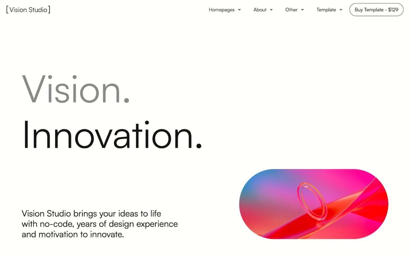 Vision Studio - Agency HTML5 Responsive Website Template