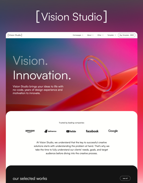 Vision Studio by Wavesdesign | Muzli Creative Store