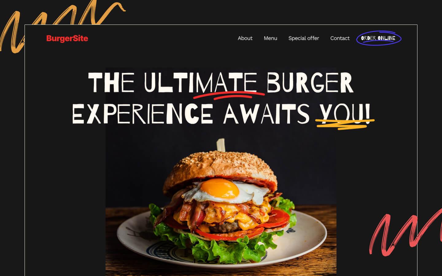 BurgerSite - Food HTML5 Responsive Website Template