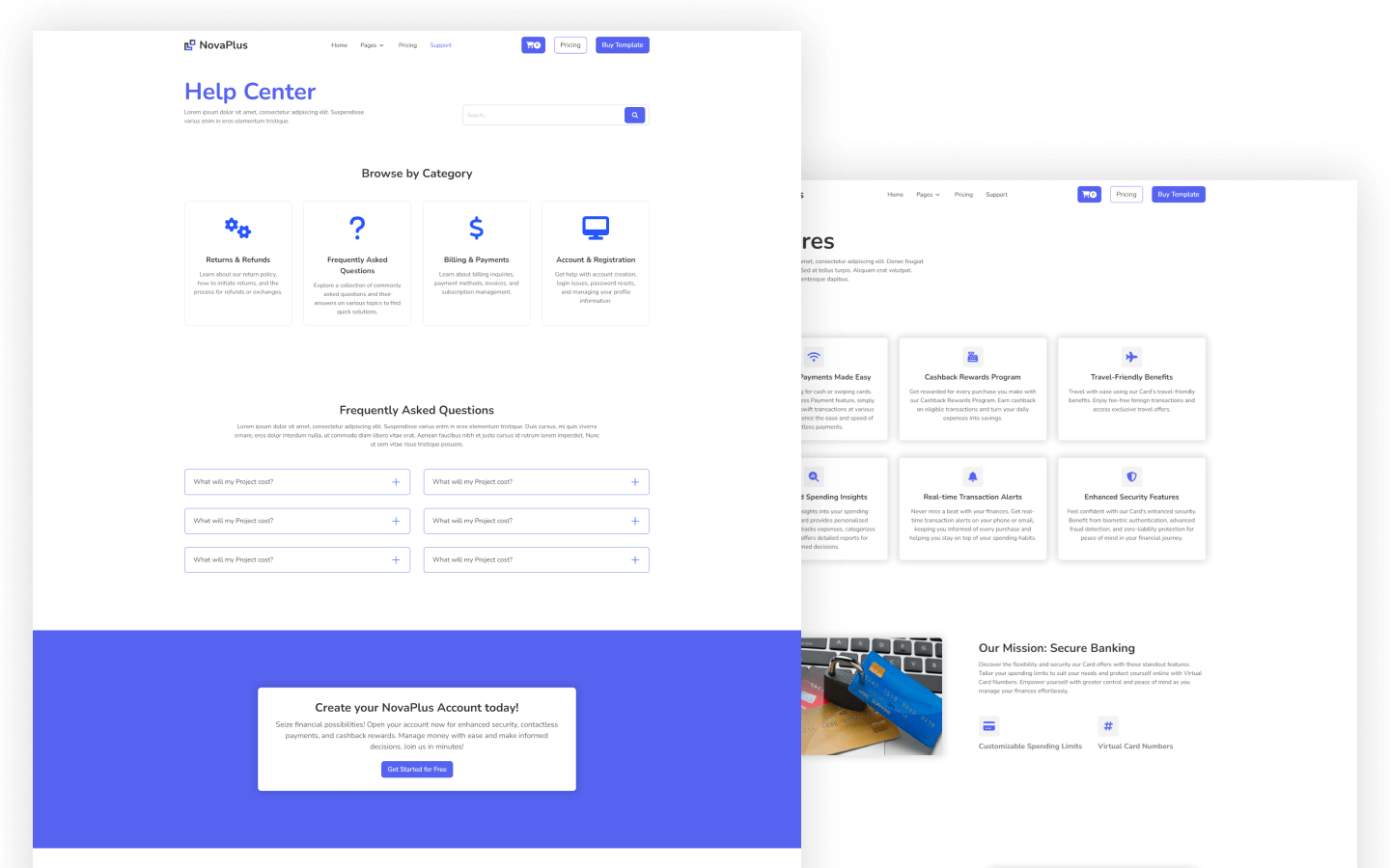 NovaPlus - SaaS HTML5 Responsive Website Template