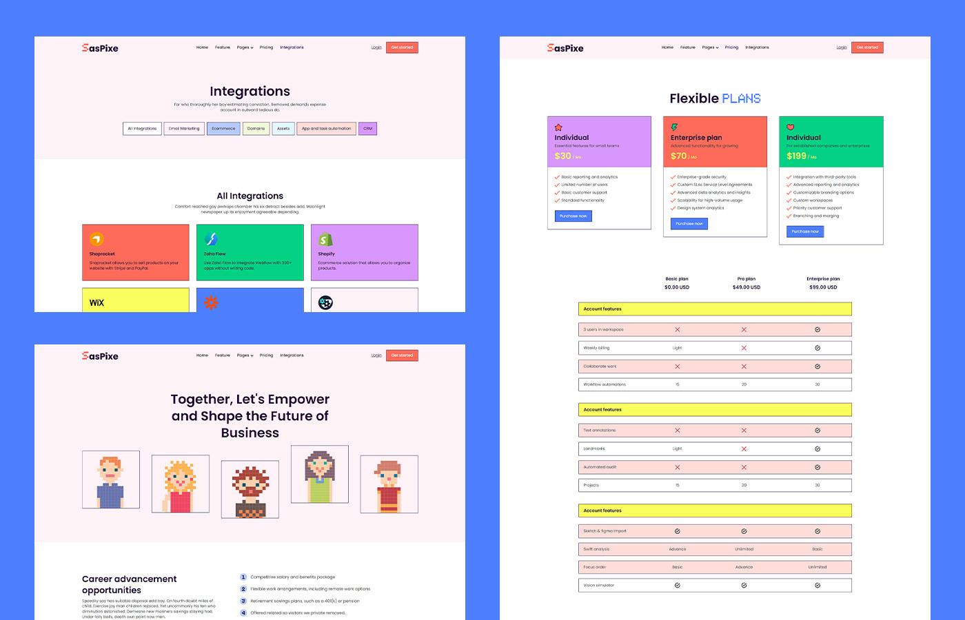 Saspixe - SaaS HTML5 Responsive Website Template