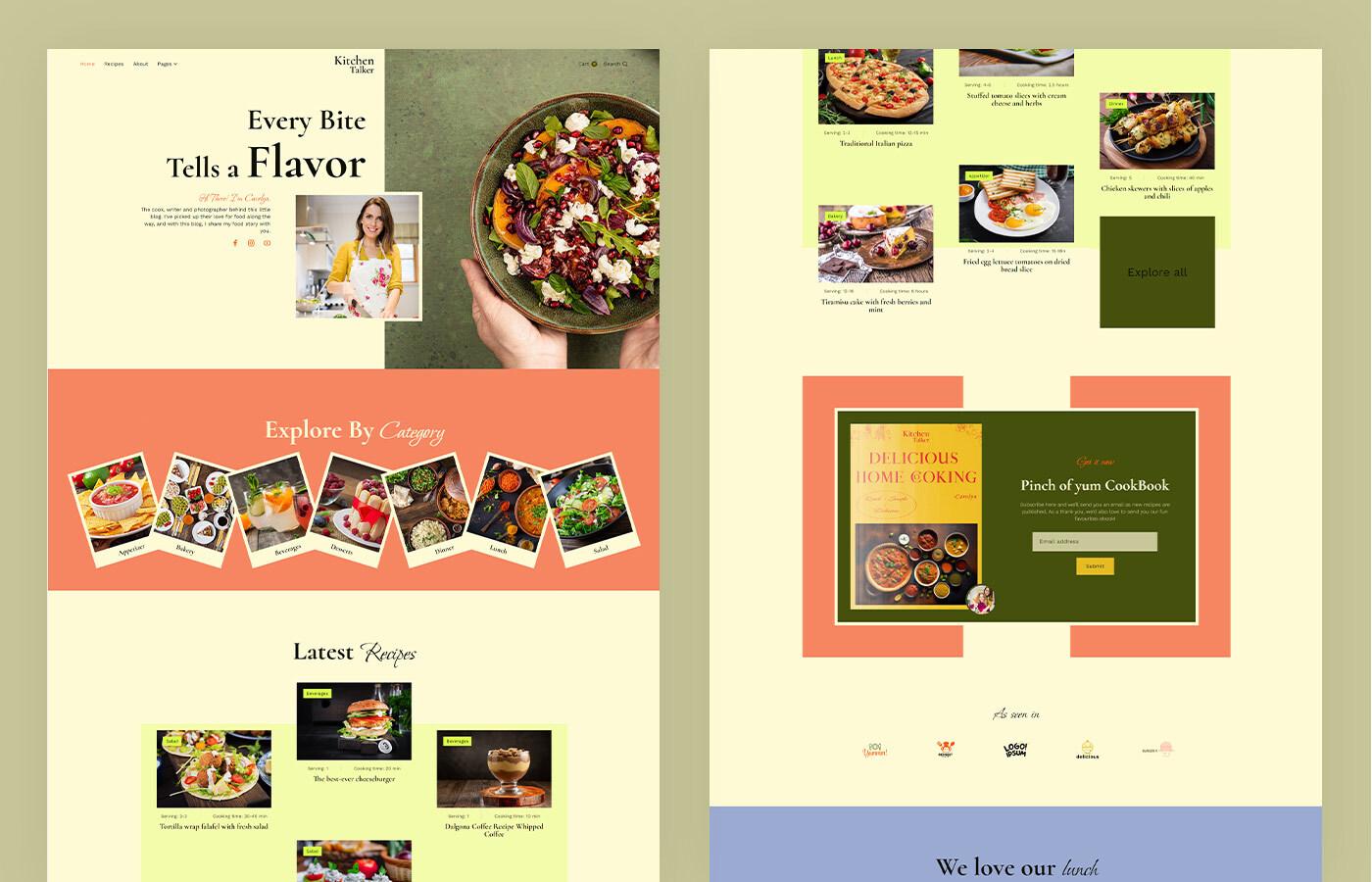 Kitchen Talker - Recipe HTML5 Responsive Website Template