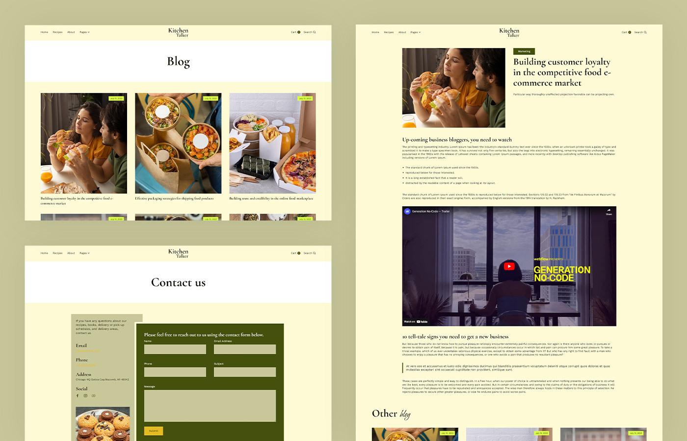 Kitchen Talker - Recipe HTML5 Responsive Website Template