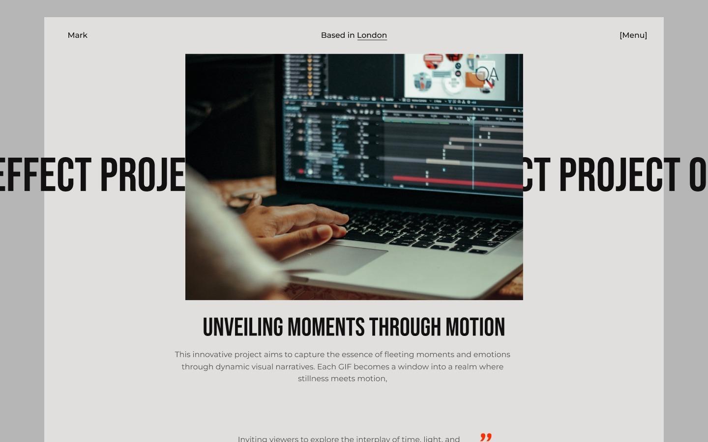 Mark - Portfolio HTML5 Responsive Website Template