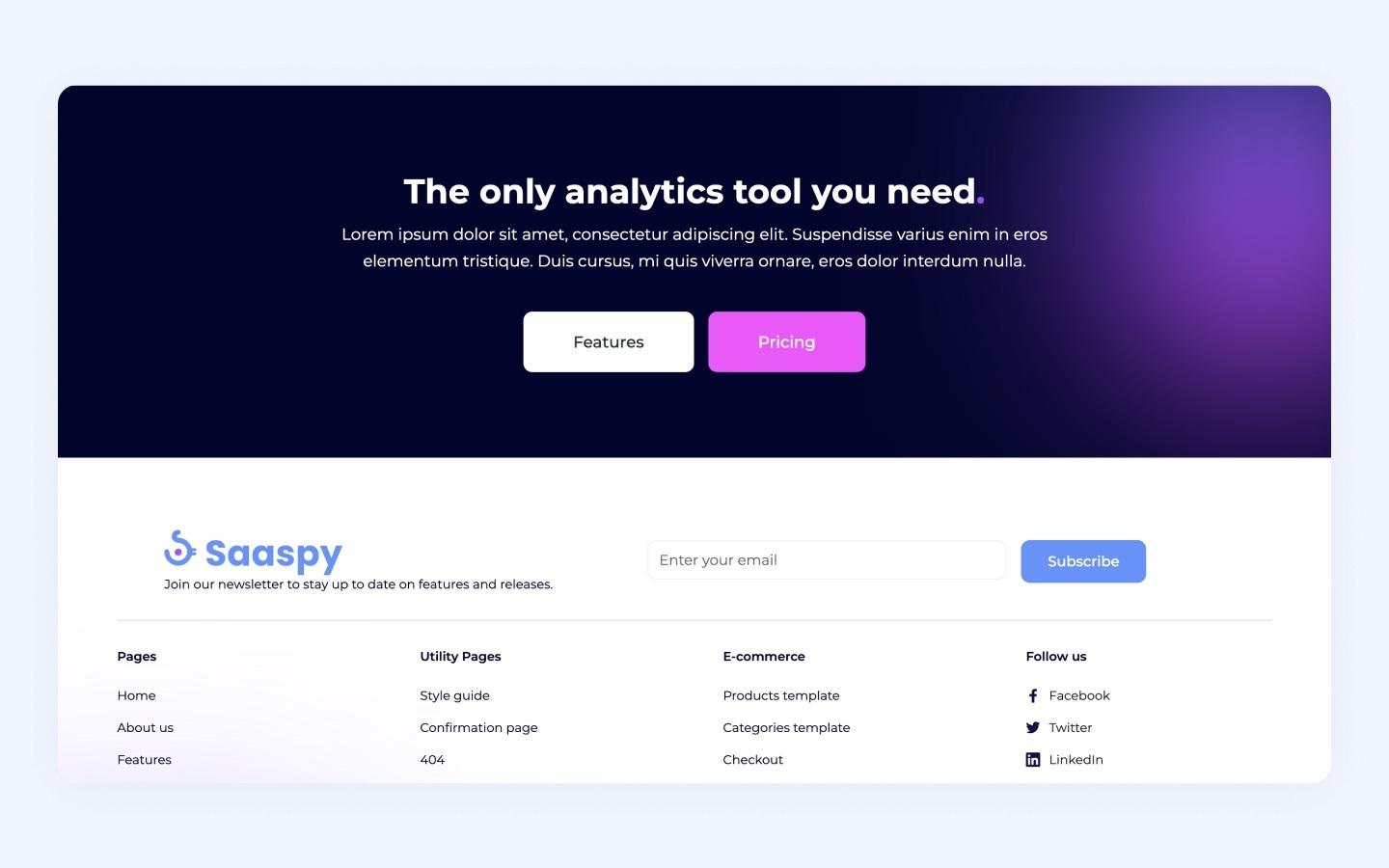 Saspy - SaaS HTML5 Responsive Website Template