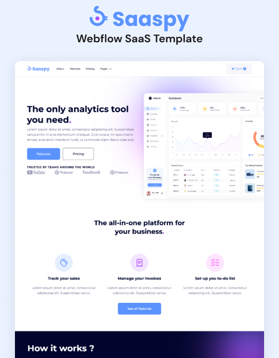 Saspy - SaaS HTML5 Responsive Website Template