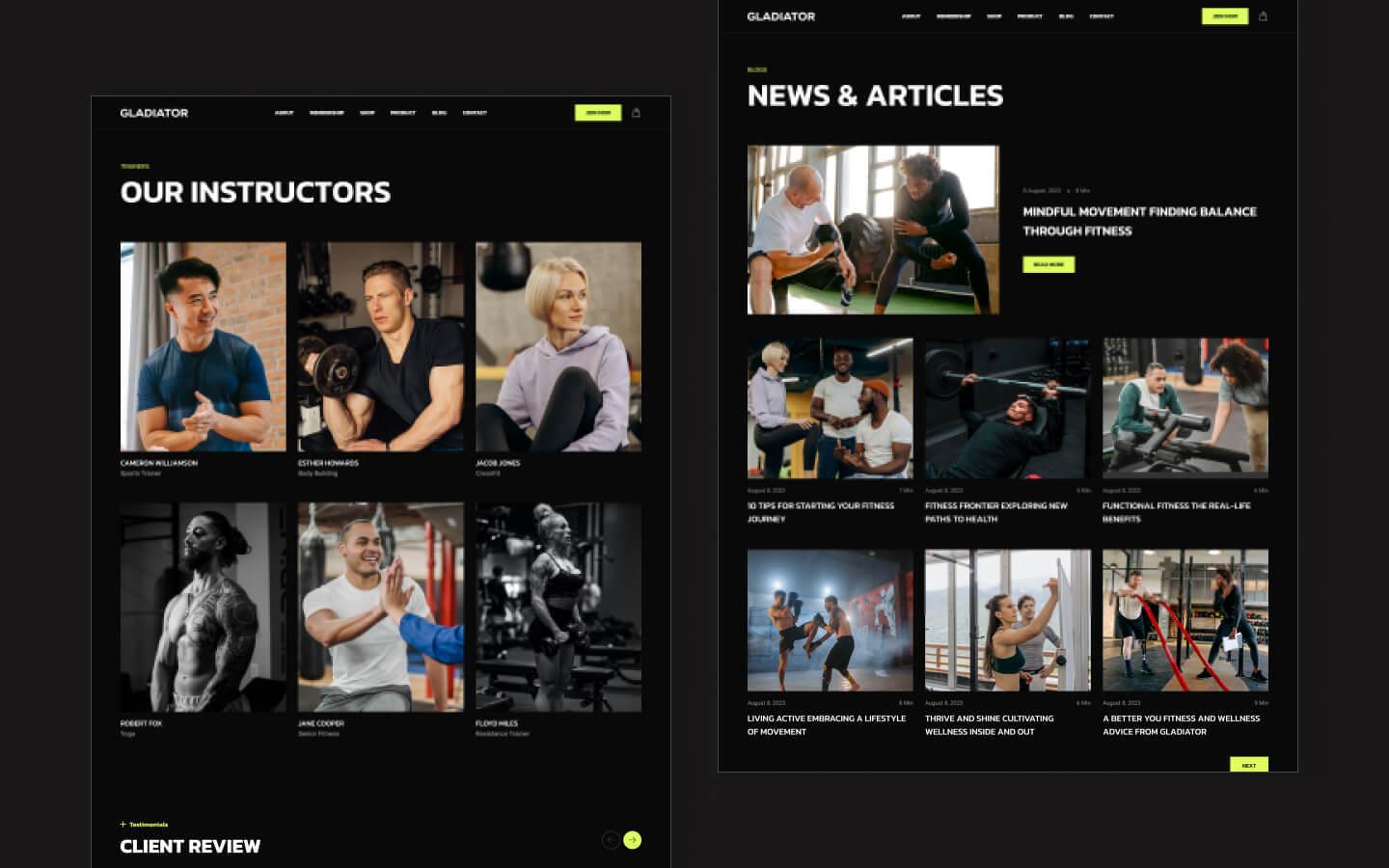 Gladiator - Gym HTML5 Responsive Website Template