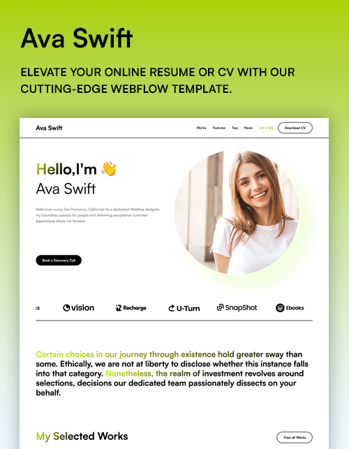 Ava Swift by Dorian Hoxha | Muzli Creative Store