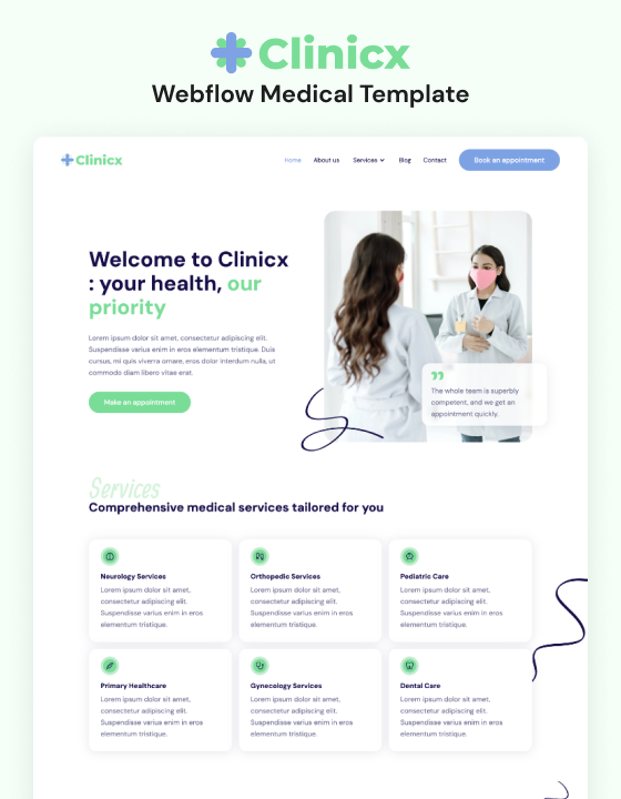 Clinicx - Doctor HTML5 Responsive Website Template