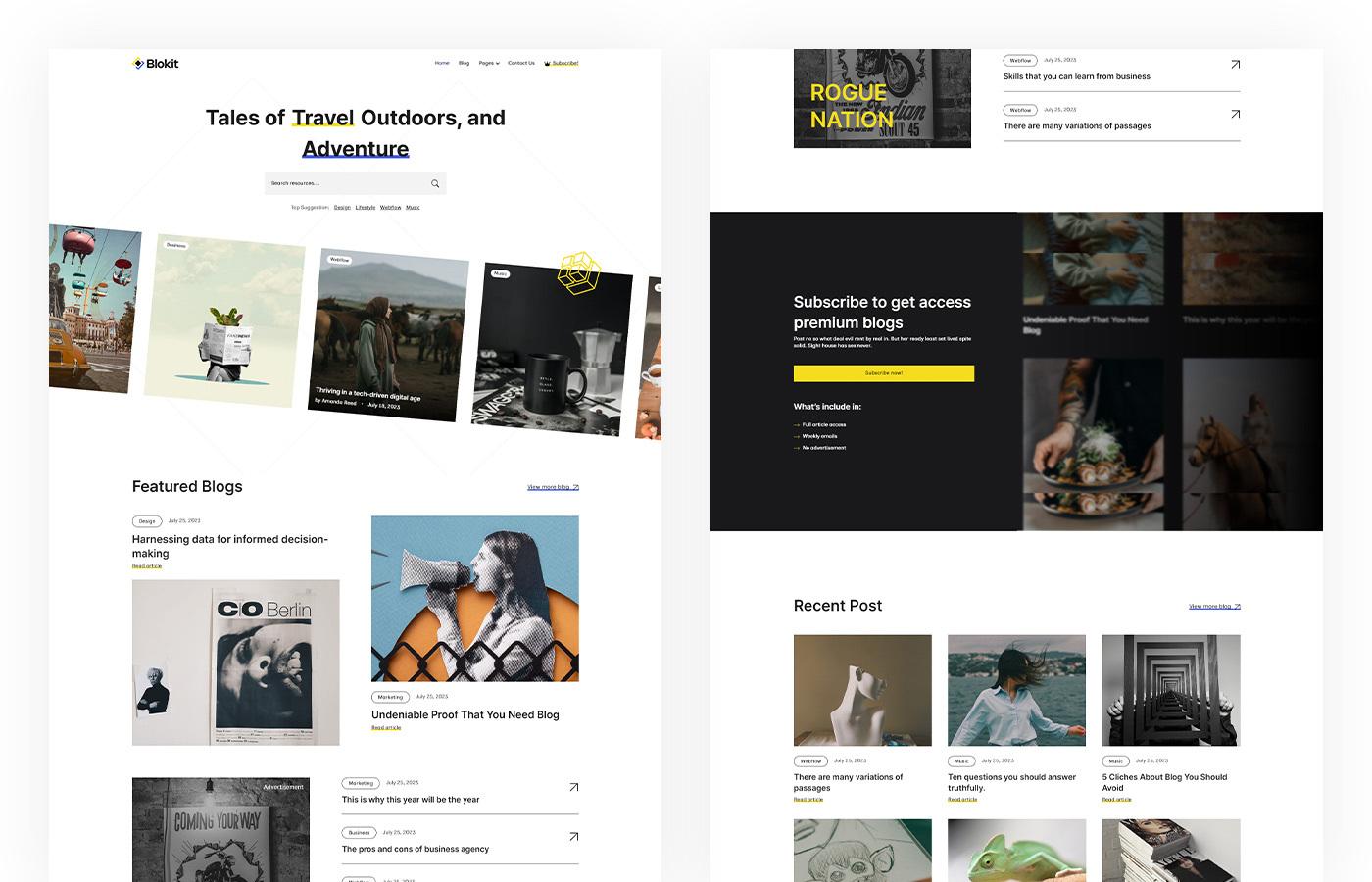 Blokit - Travel HTML5 Responsive Website Template