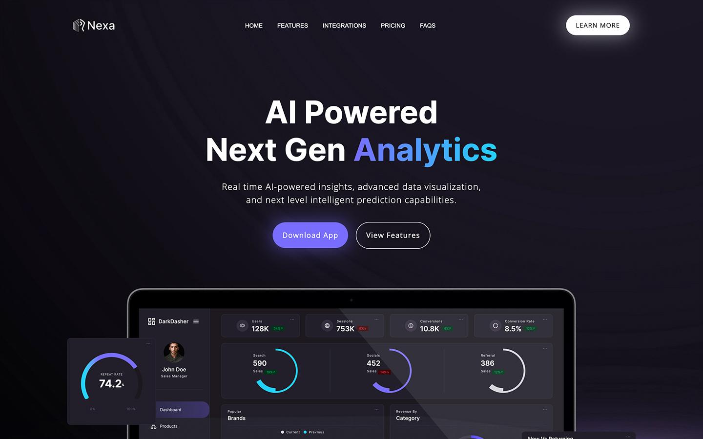 Nexa - SaaS HTML5 Responsive Website Template