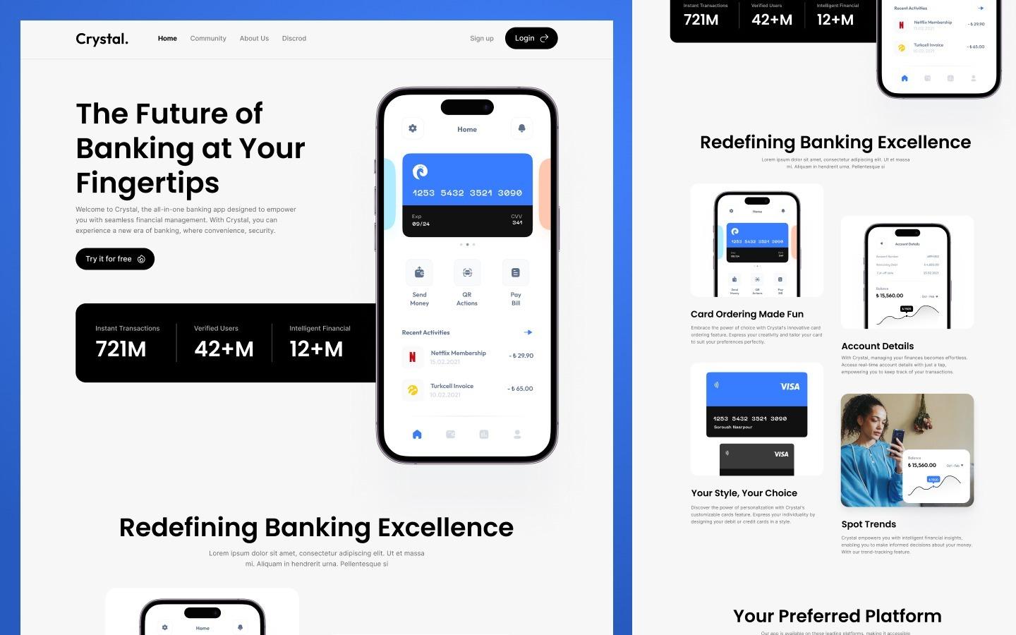 Crystal - Bank HTML5 Responsive Website Template