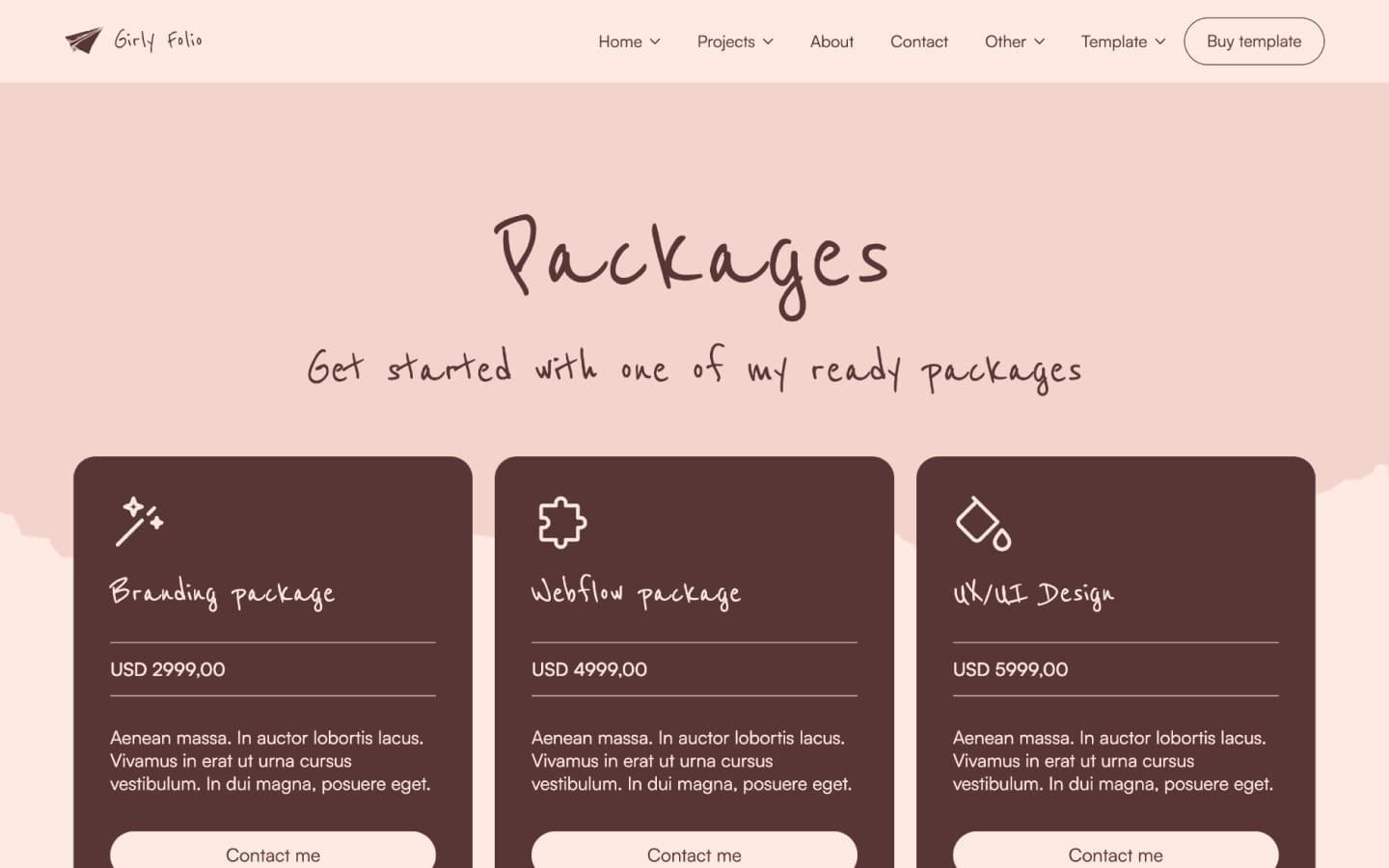 Girly Folio - Portfolio HTML5 Responsive Website Template