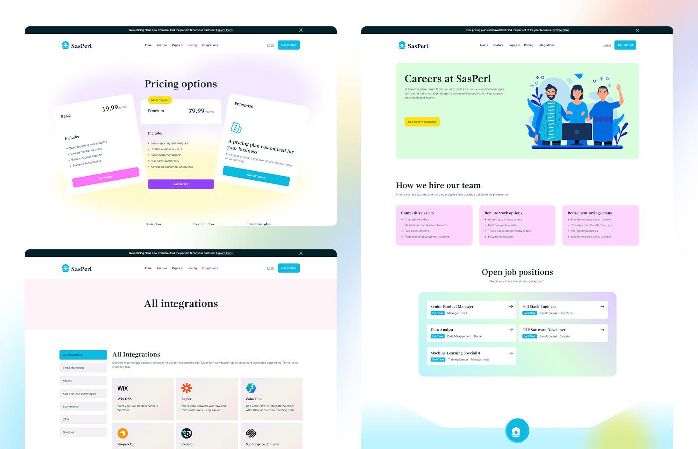 SasPerl - SaaS HTML5 Responsive Website Template