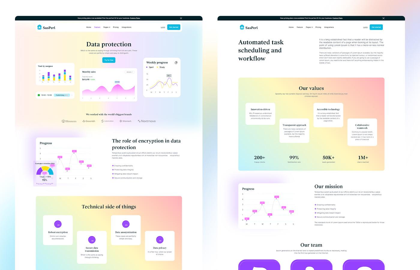 SasPerl - SaaS HTML5 Responsive Website Template