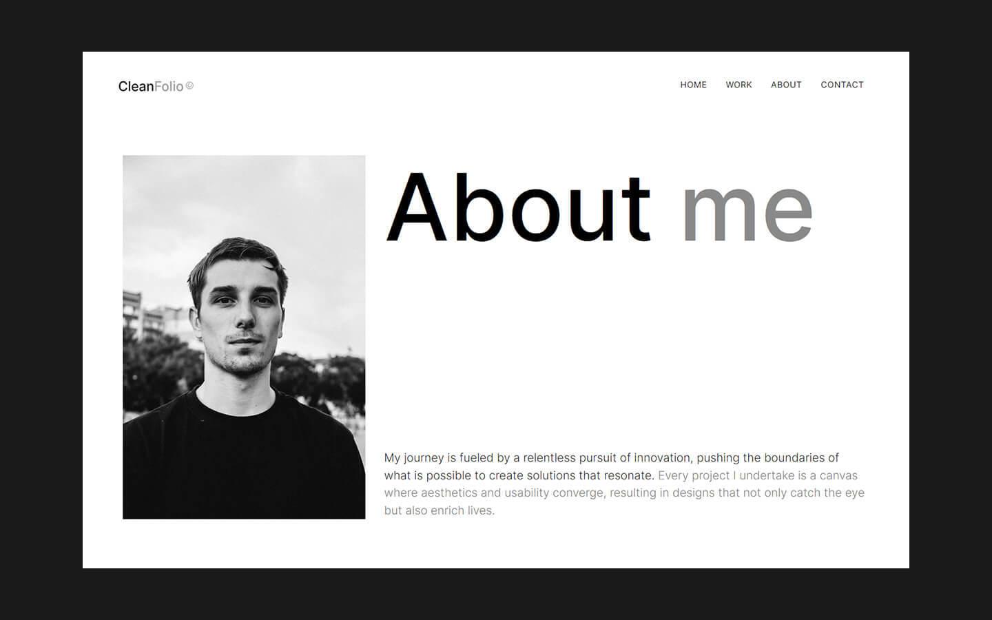 CleanFolio - Portfolio HTML5 Responsive Website Template