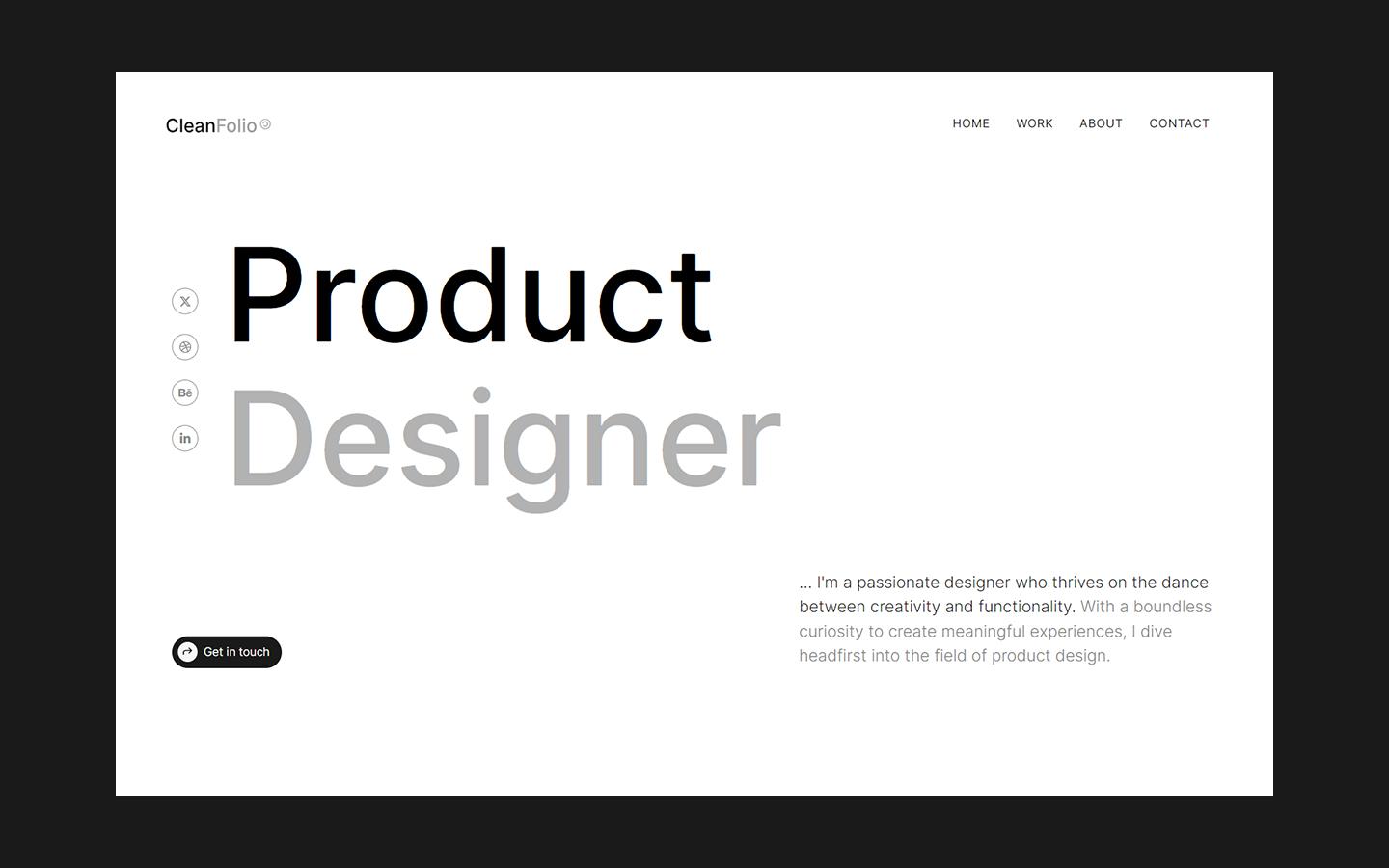 CleanFolio - Portfolio HTML5 Responsive Website Template