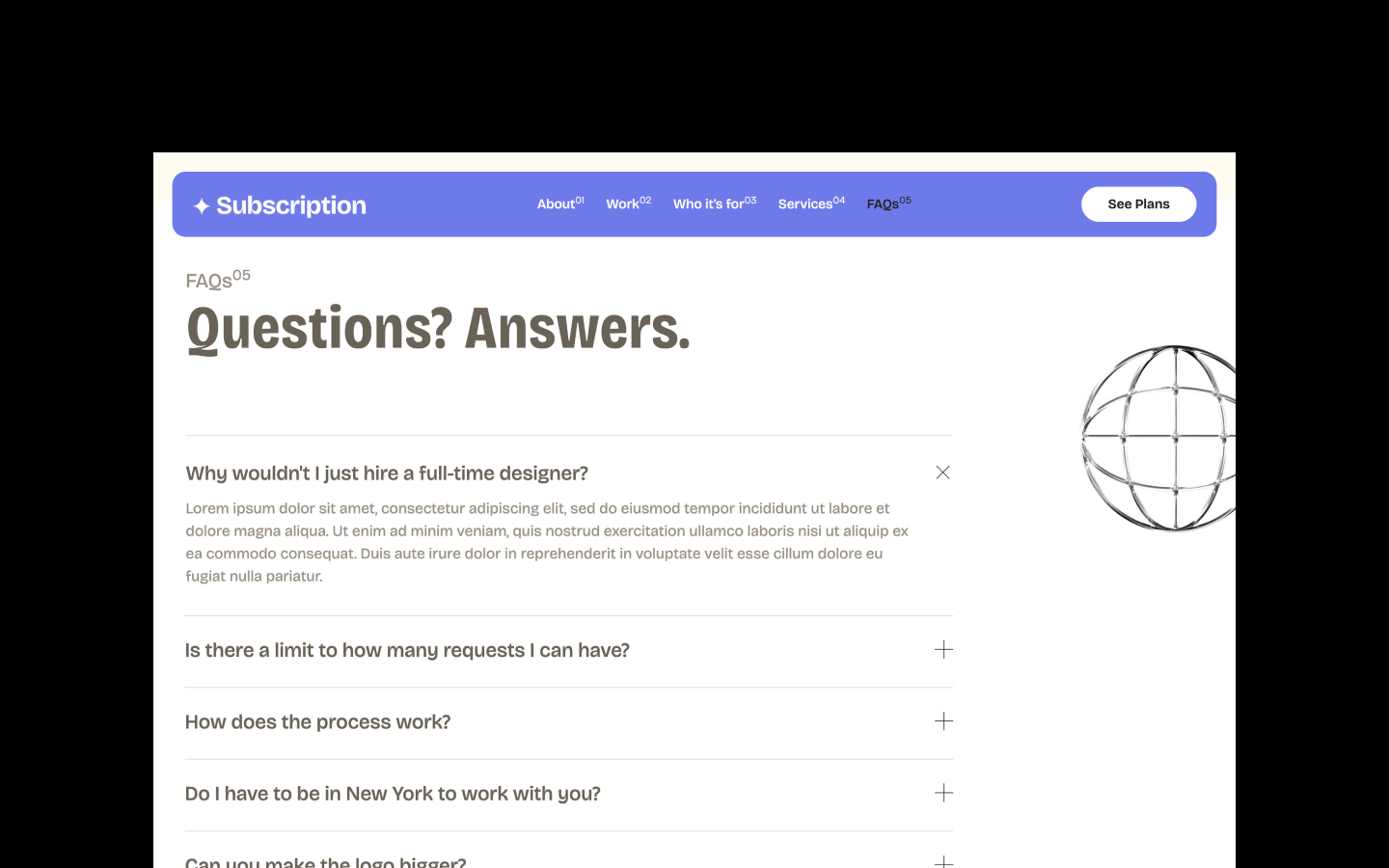 Subscription - Portfolio HTML5 Responsive Website Template
