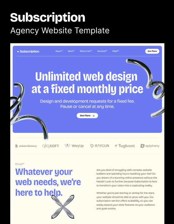Subscription - Portfolio HTML5 Responsive Website Template