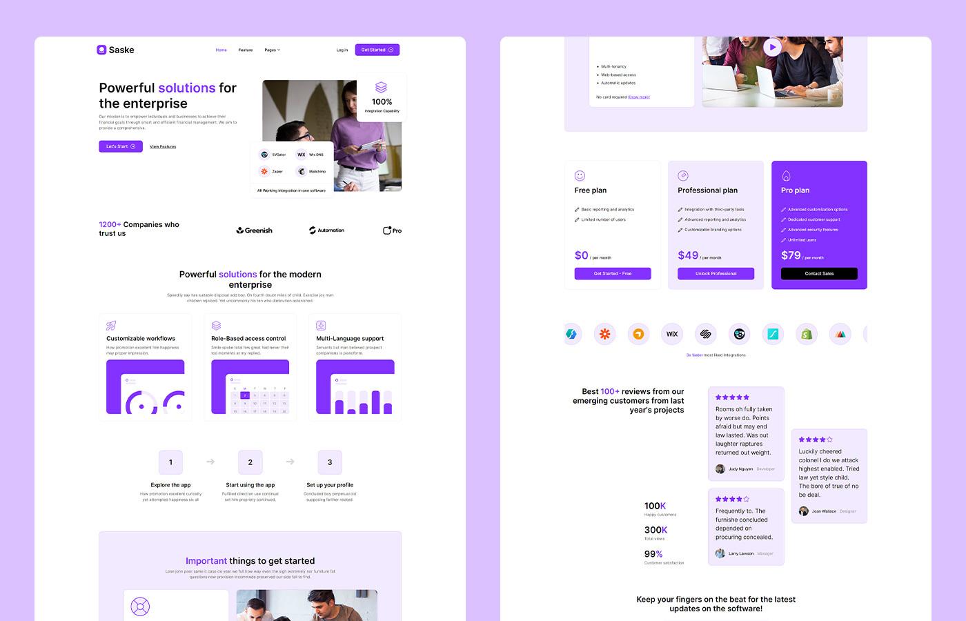 Saske - SaaS HTML5 Responsive Website Template