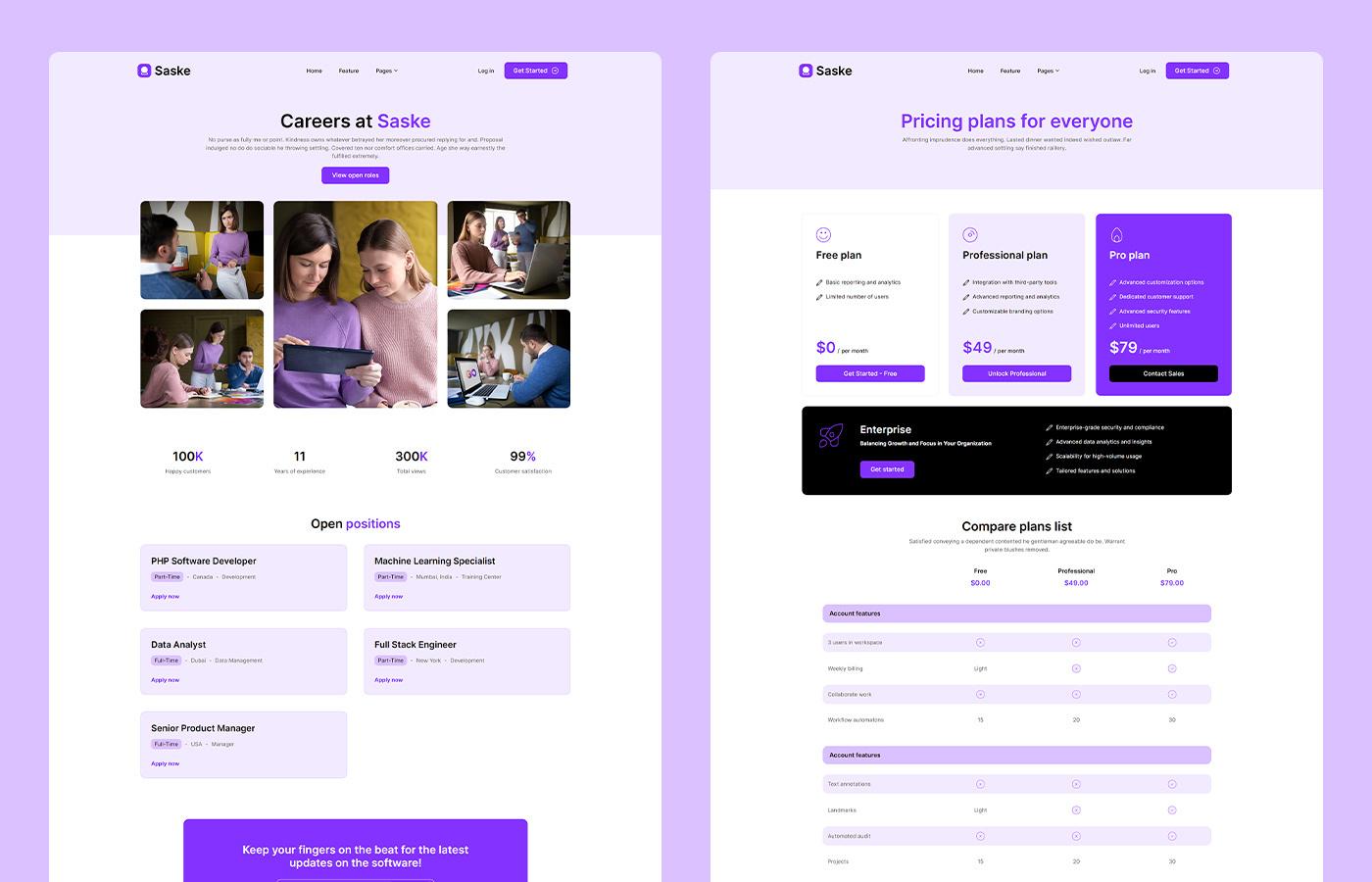 Saske - SaaS HTML5 Responsive Website Template
