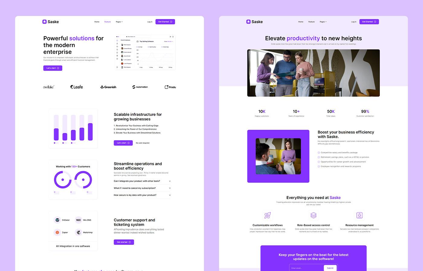 Saske - SaaS HTML5 Responsive Website Template