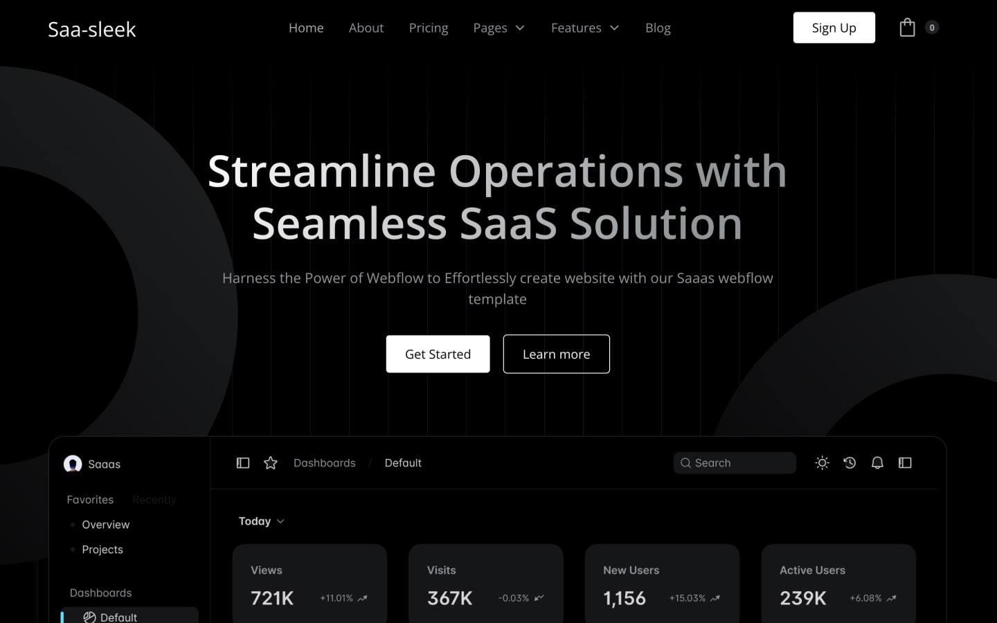 Saa-Sleek - SaaS HTML5 Responsive Website Template