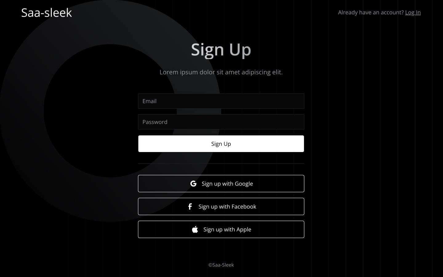 Saa-Sleek - SaaS HTML5 Responsive Website Template