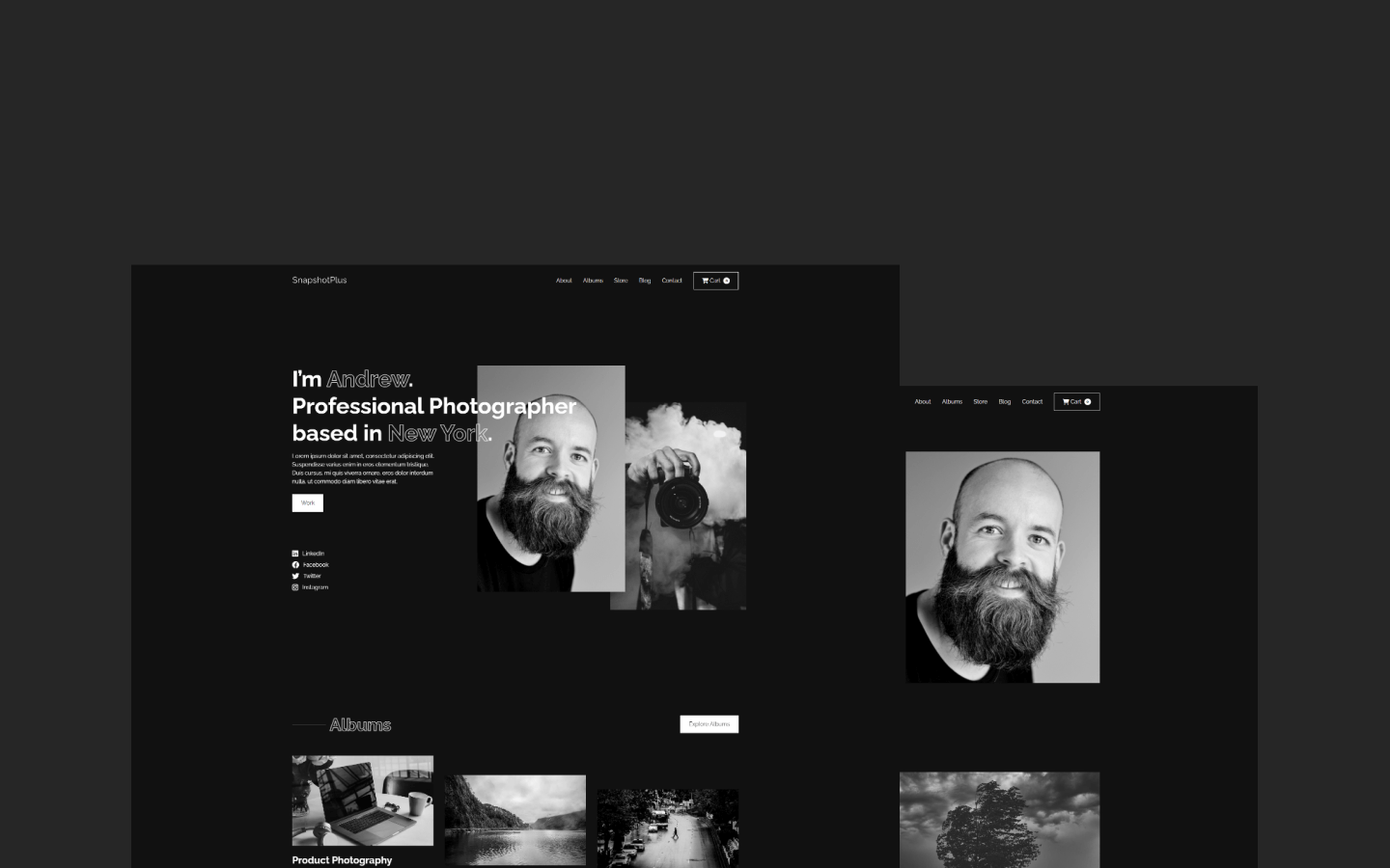 SnapshotPlus - Photography HTML5 Responsive Website Template