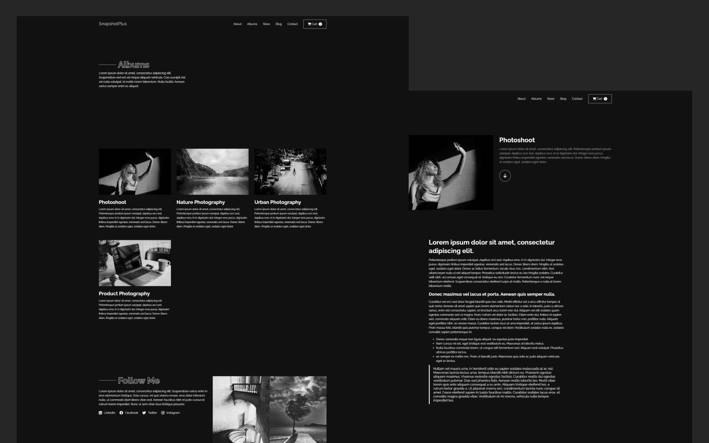 SnapshotPlus - Photography HTML5 Responsive Website Template