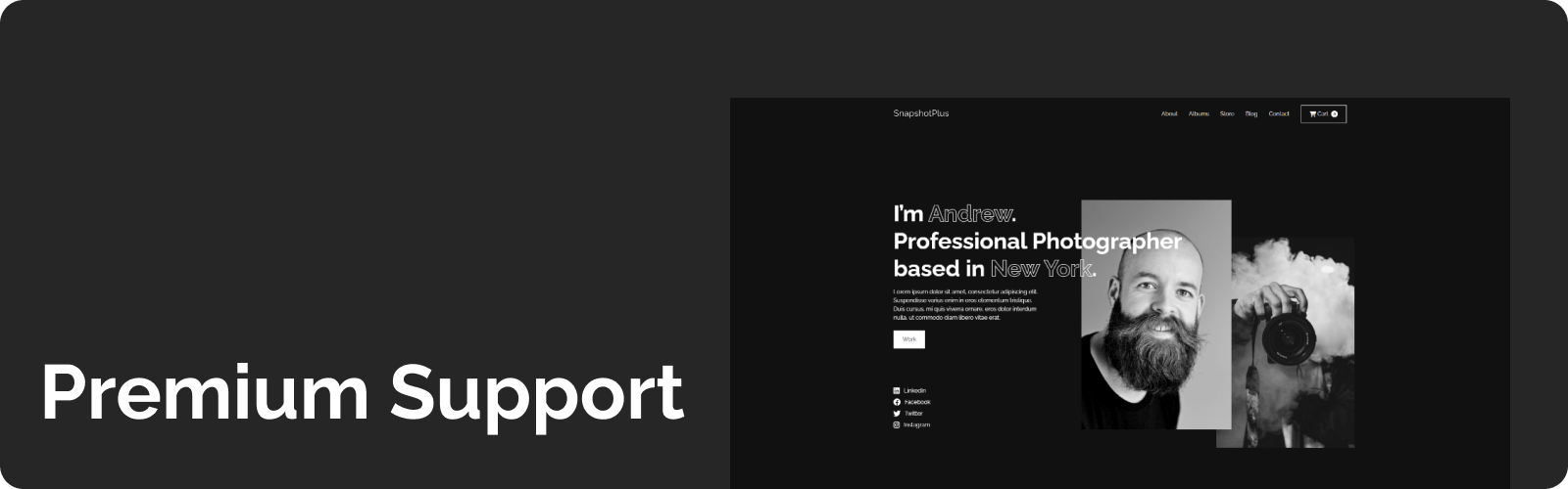 SnapshotPlus - Photography HTML5 Responsive Website Template