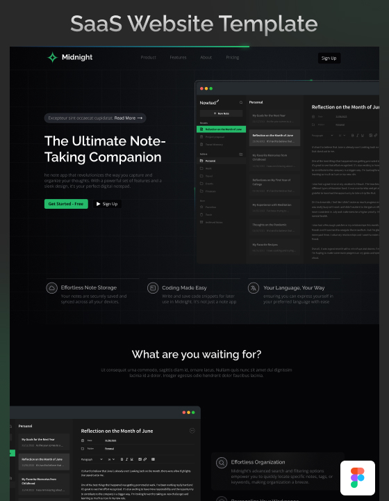 Mid-Night - SaaS HTML5 Responsive Website Template