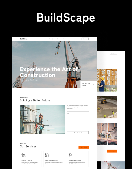 BuildScape - Construction HTML5 Responsive Website Template