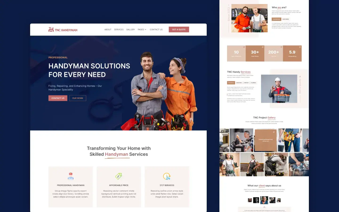 TNC Handyman - Construction HTML5 Responsive Website Template