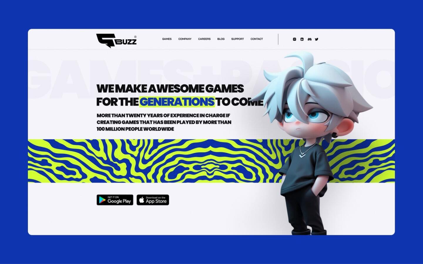 Buzz - Game HTML5 Responsive Website Template