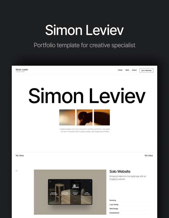 Simon Leviev - Portfolio HTML5 Responsive Website Template
