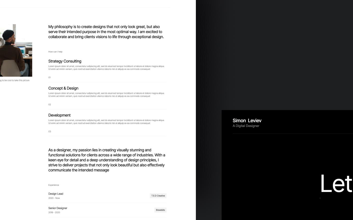 Simon Leviev - Portfolio HTML5 Responsive Website Template