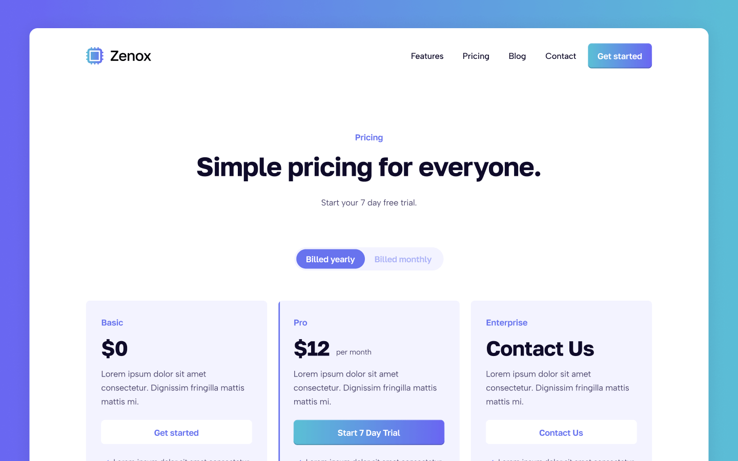 Zenox - SaaS HTML5 Responsive Website Template