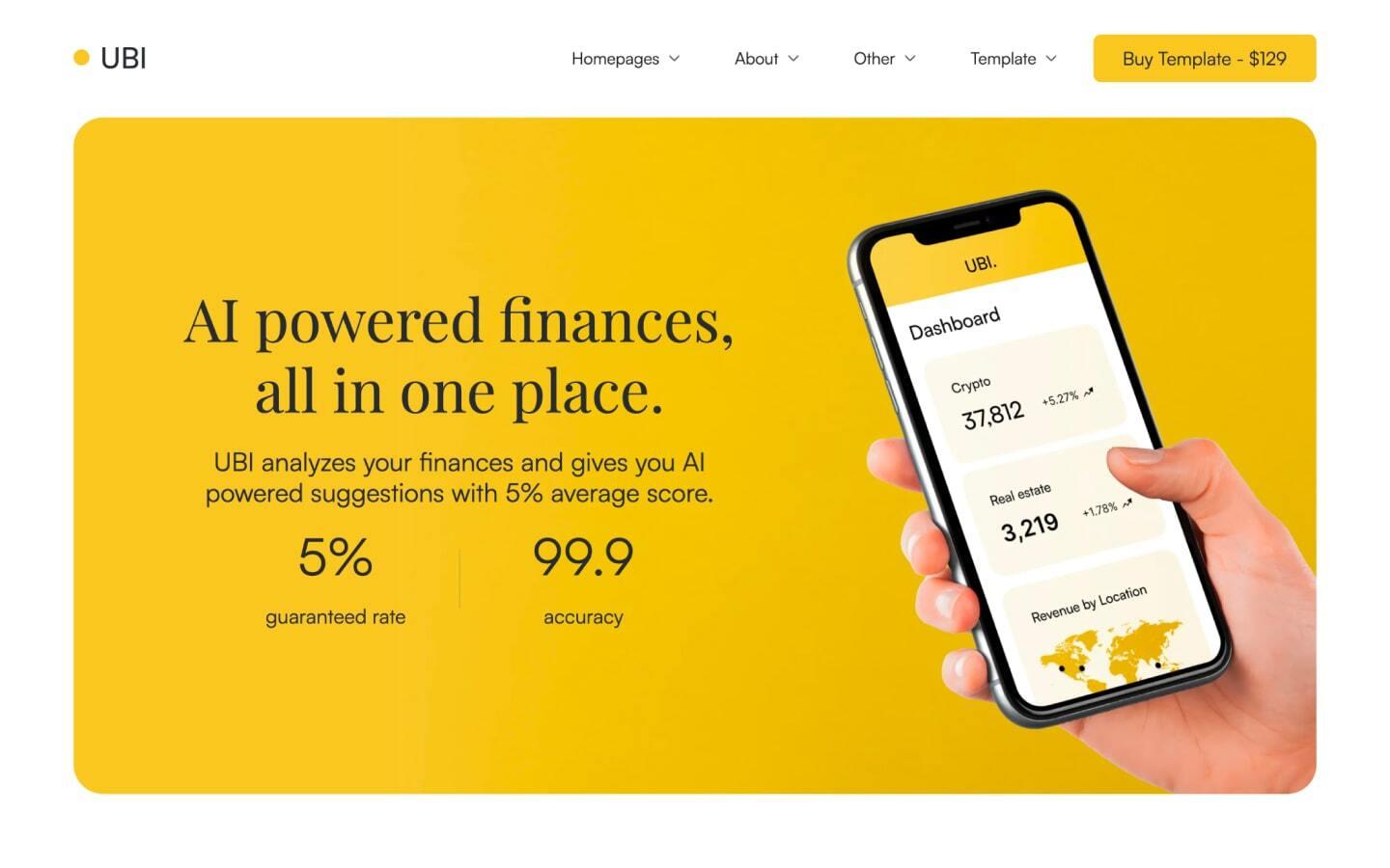UBI - SaaS HTML5 Responsive Website Template
