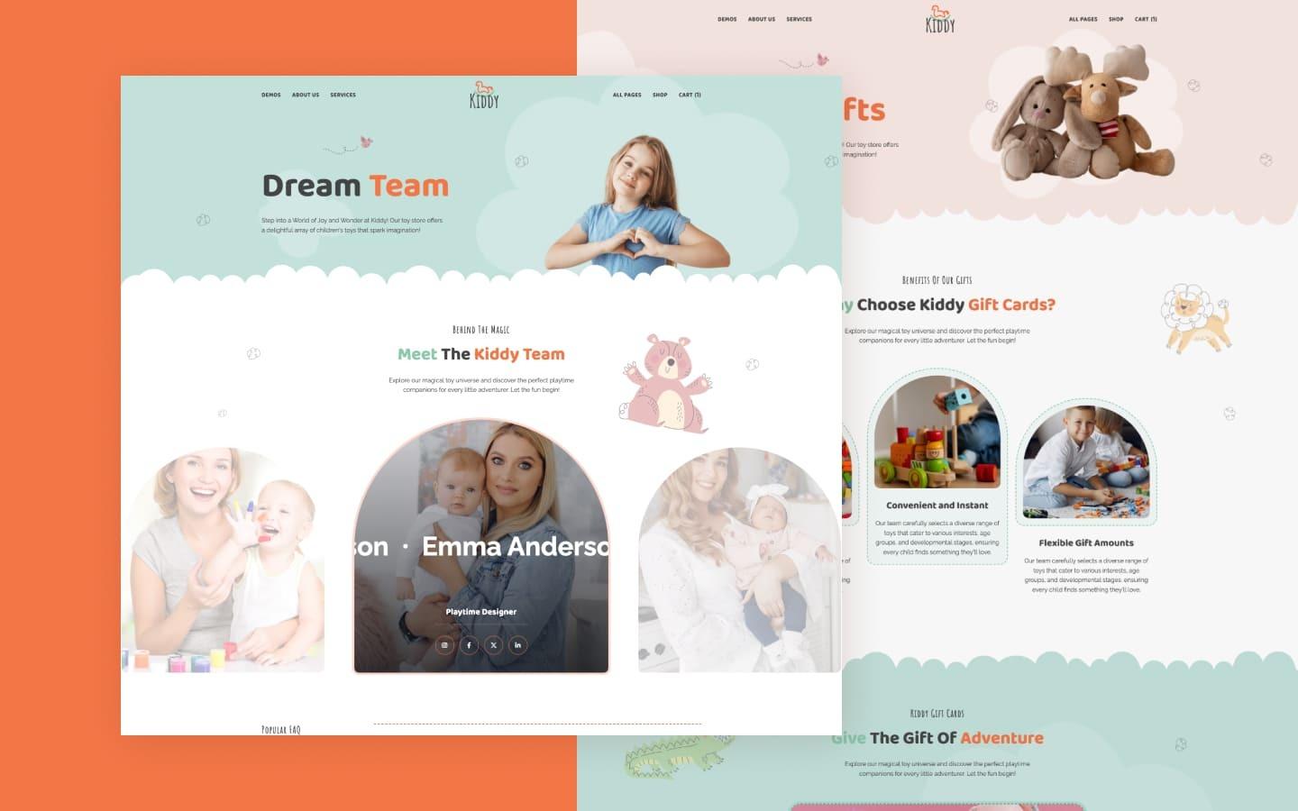 Kiddy 128 - Kids HTML5 Responsive Website Template