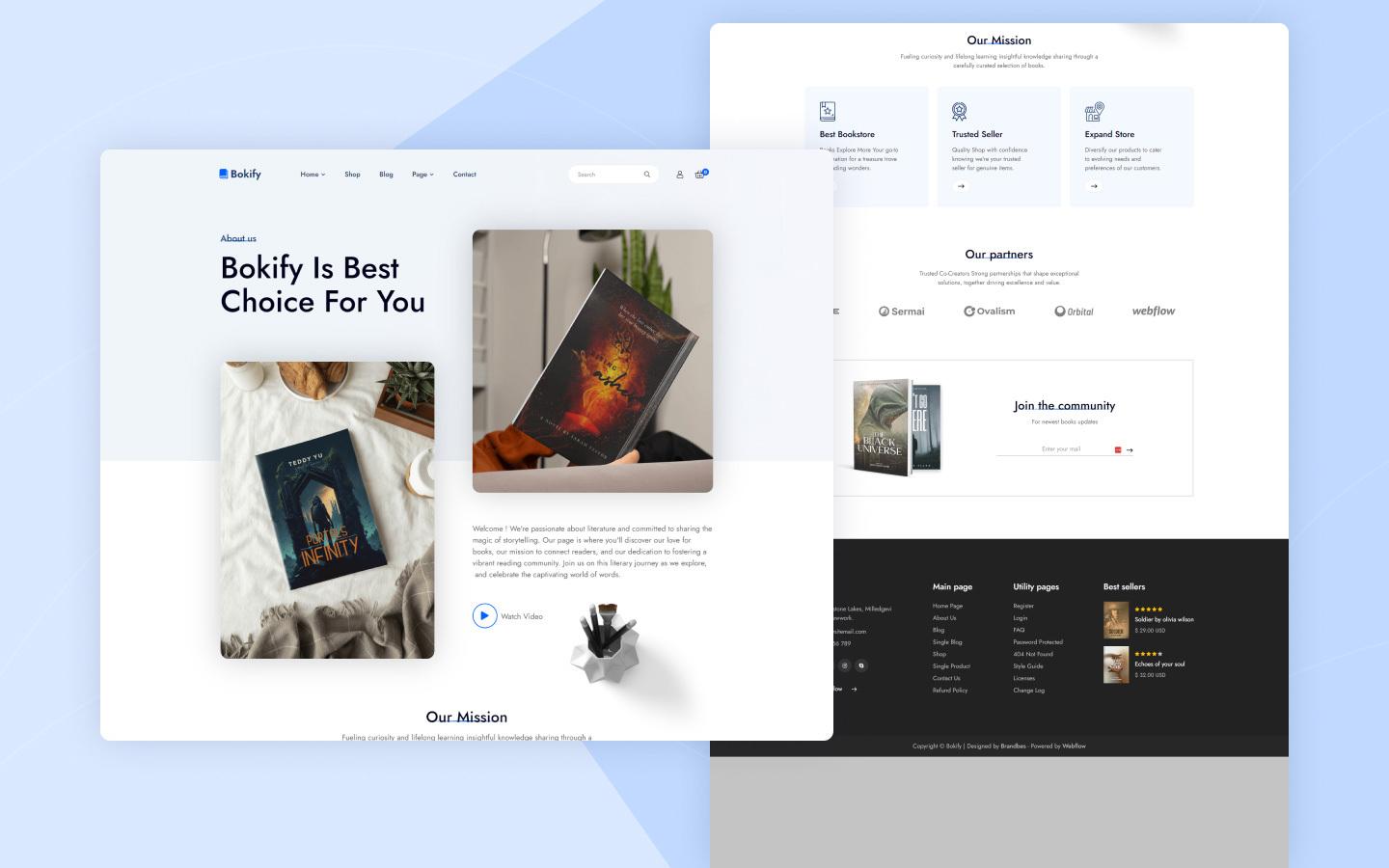 Bokify - Book HTML5 Responsive Website Template