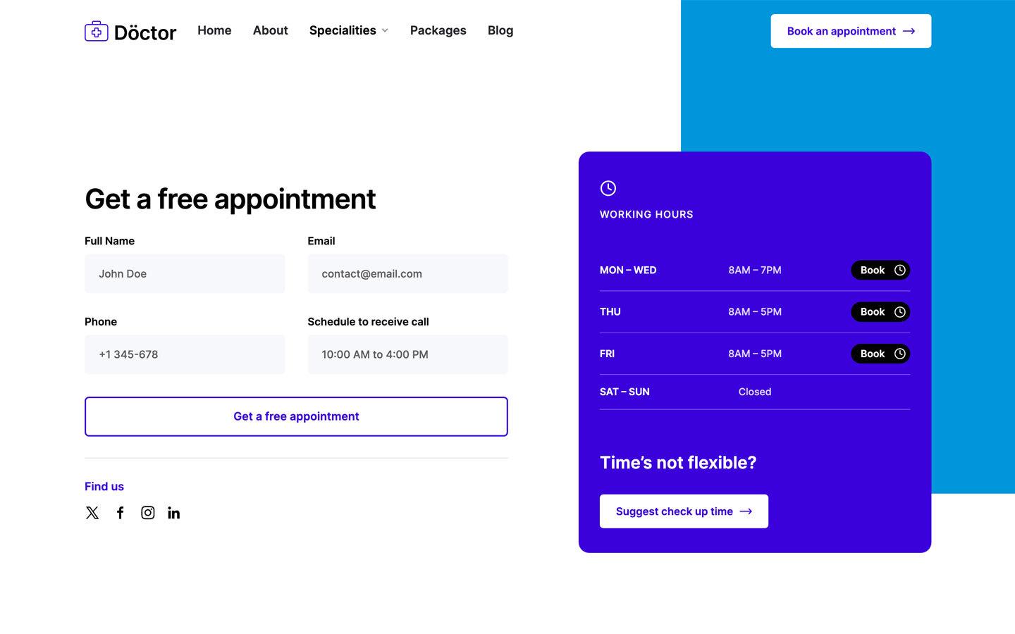 Dactör - Doctor HTML5 Responsive Website Template