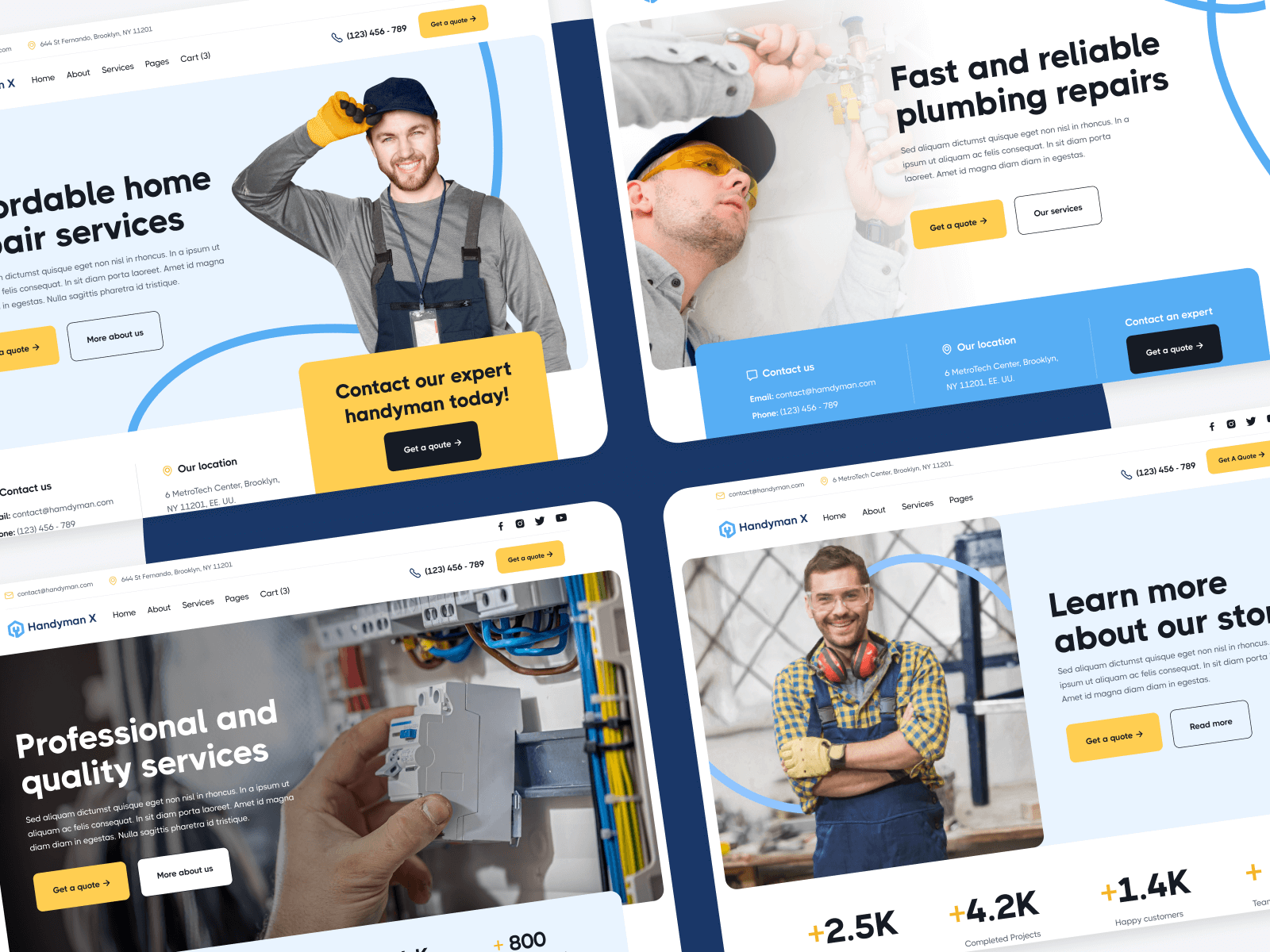 Handyman X - Small Business HTML5 Responsive Website Template