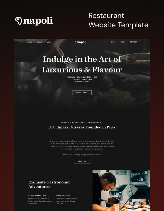 Napoli - Restaurant HTML5 Responsive Website Template
