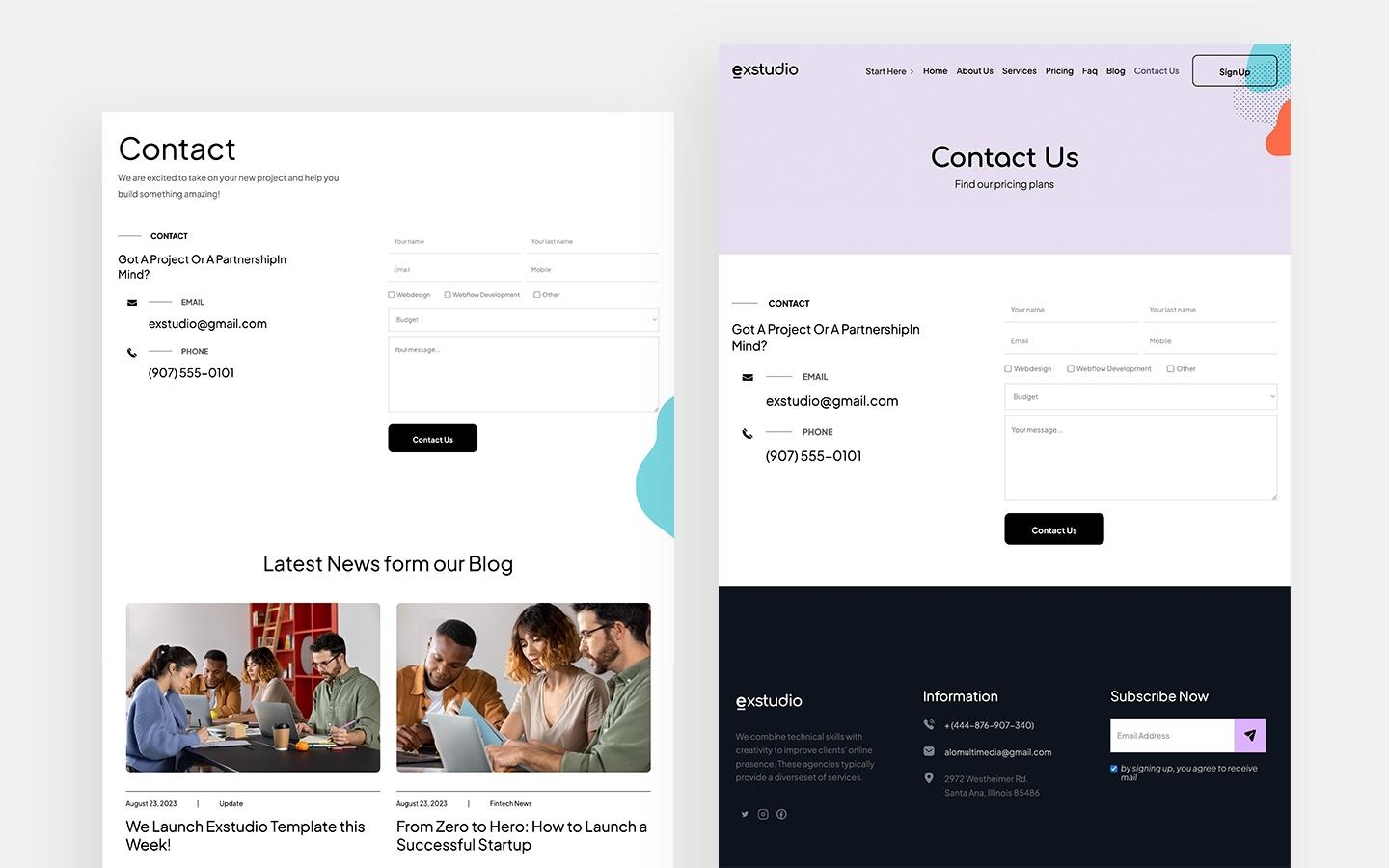 exStudio - Agency HTML5 Responsive Website Template